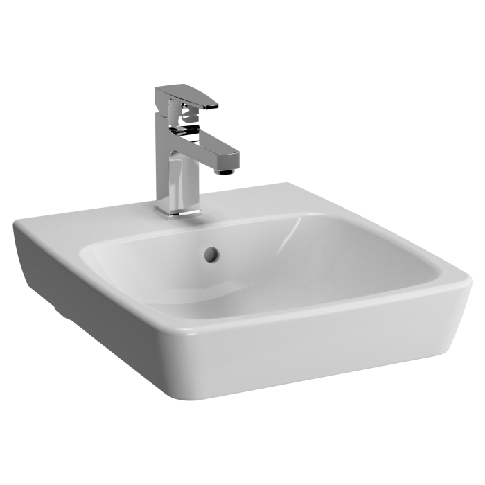 VitrA Metropole - Handwaschbecken 400 x 460mm mit Hahnloch mit Überlauf ...